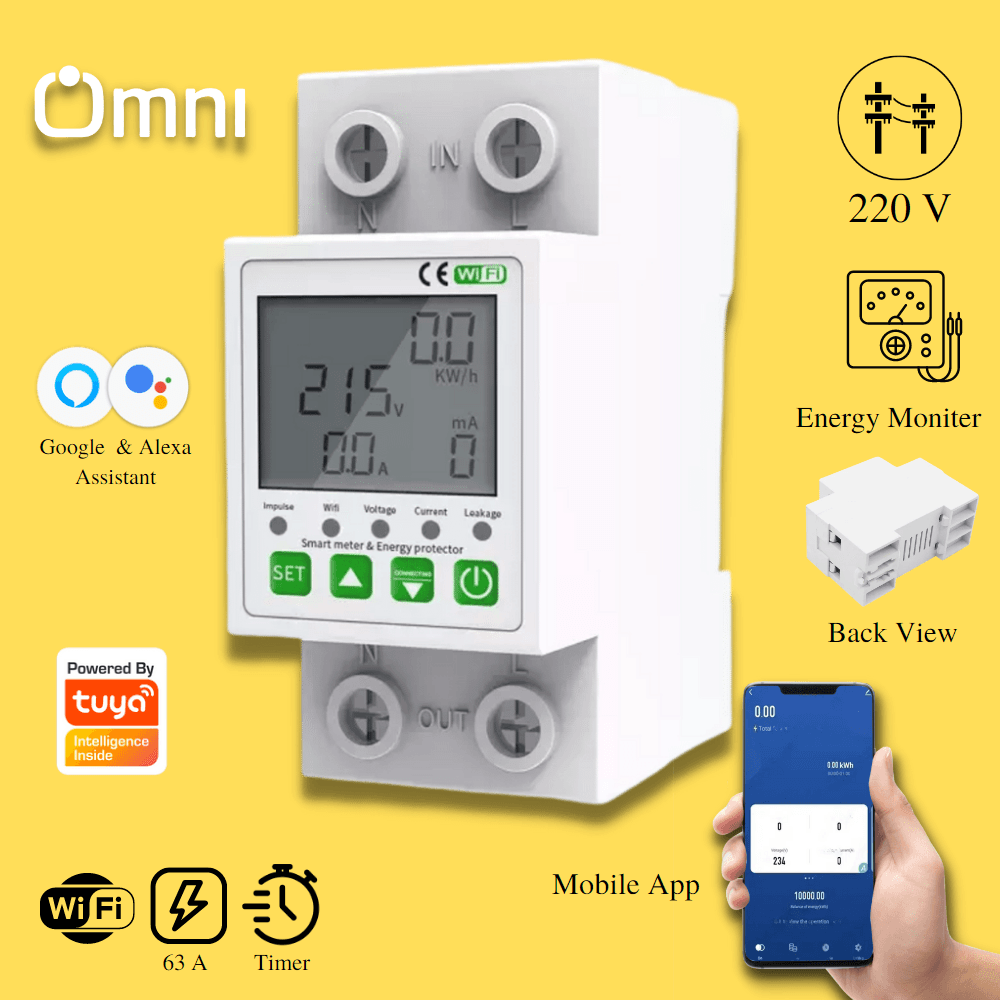 Smart Circuit Breaker 2p Smart Electric Sub Meter