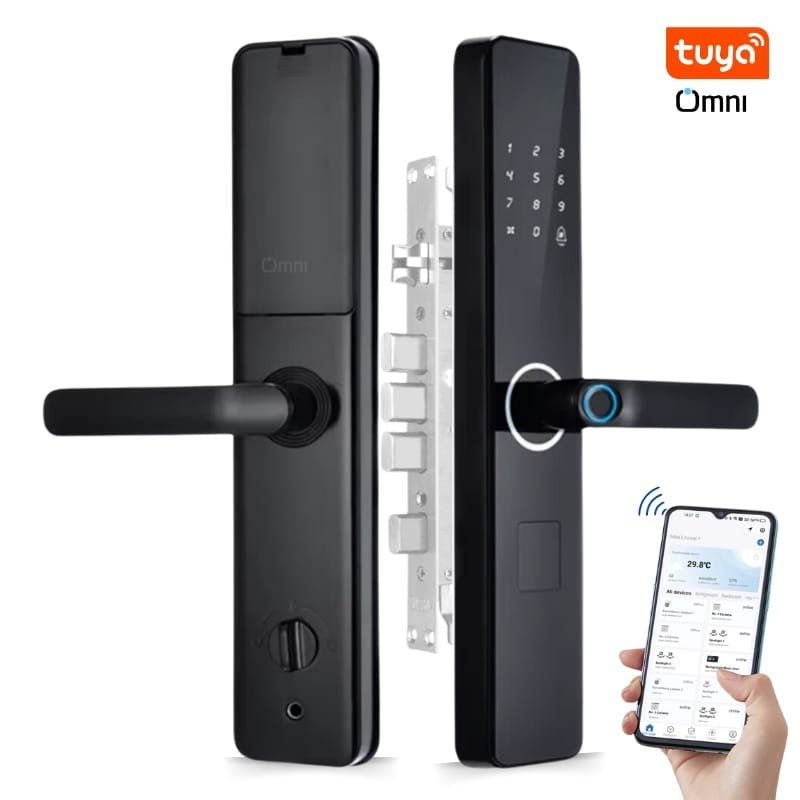 Fingerprint door lock with key - keyless entry door locks - MTY24